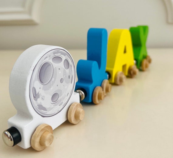 Build Your Own Train With a Moon. Personalized Wooden Magnetic - Etsy