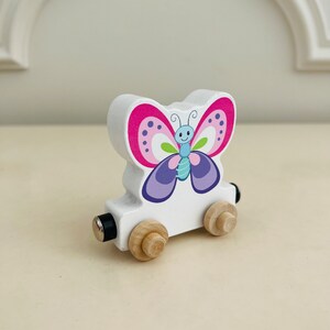Build Your Own Train With a Purple and Pink Butterfly. Personalized ...