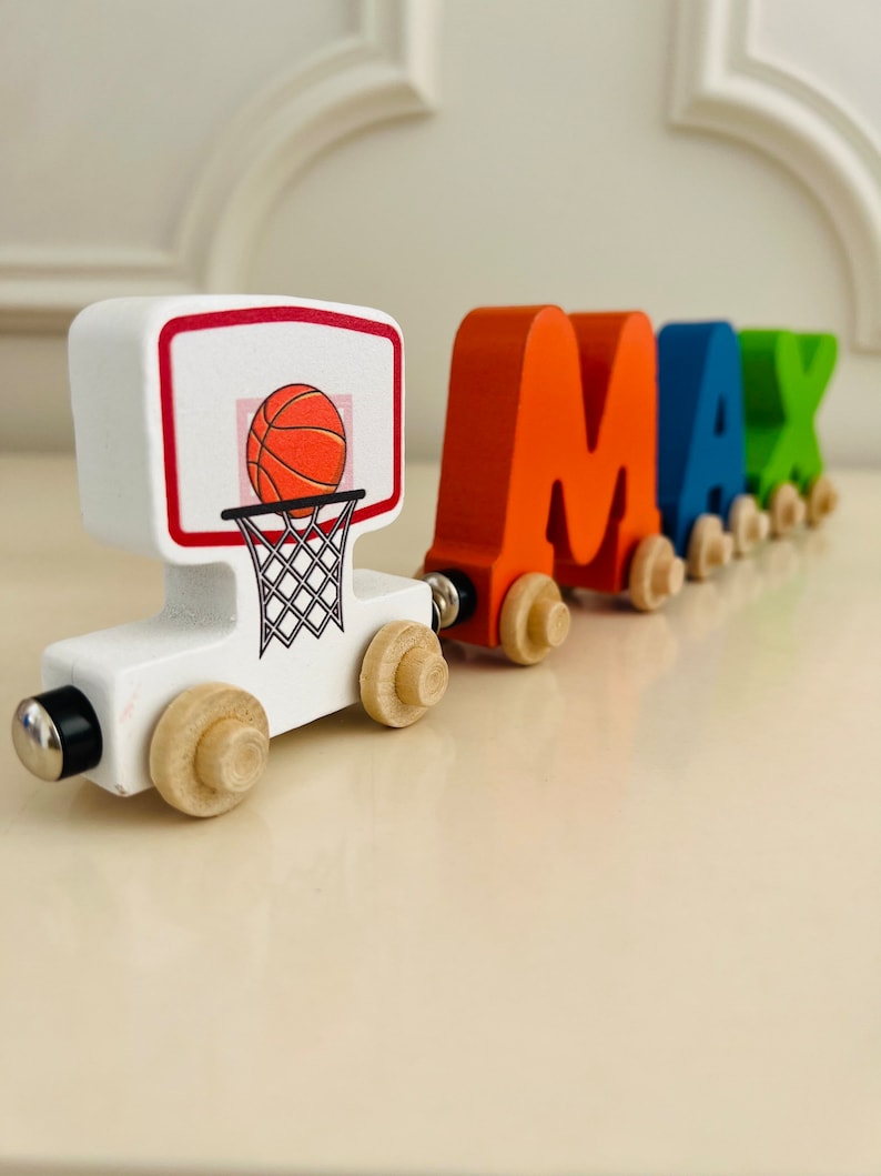 Build Your Own Train With a Basketball and Hoop. Personalized Wooden ...