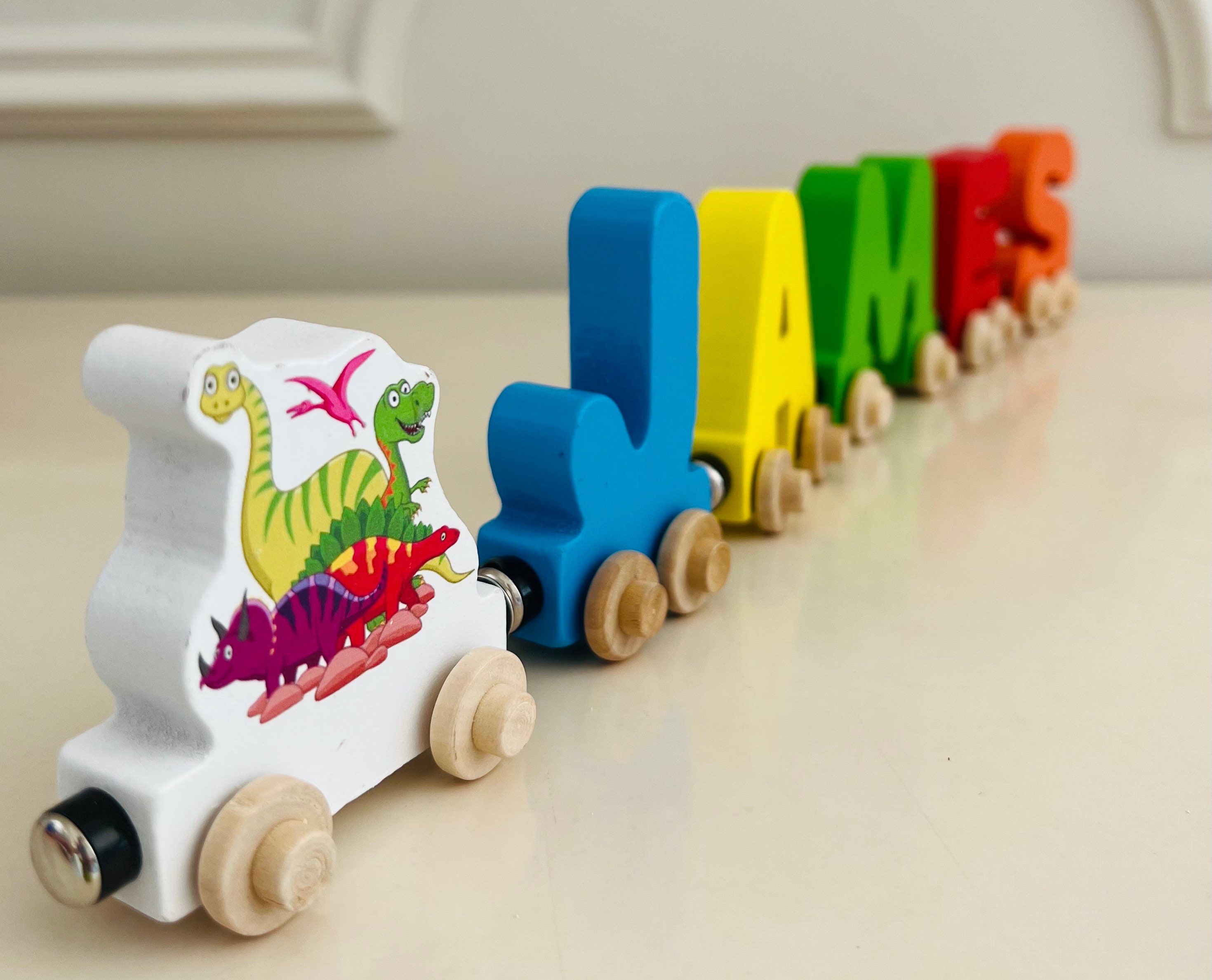 Build Your Own Train With a Dinosaur Theme. Personalized - Etsy