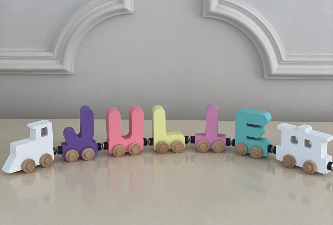 Build Your Own Train in Pastels. Personalized Wooden Magnetic - Etsy