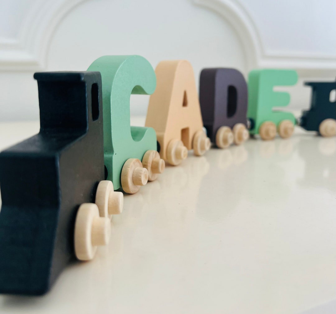 Build Your Own Train With Our Sage Beige Colors. Personalized Wooden ...