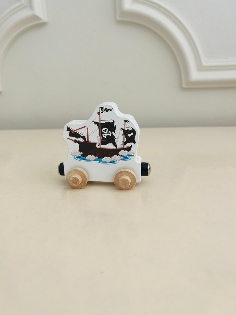 Build Your Own Train With a Pirate Ship. Personalized Wooden - Etsy