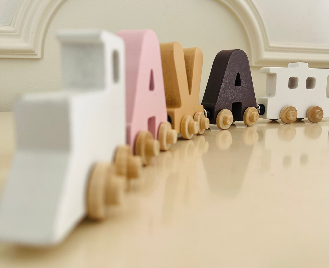 Build Your Own Train With Our Neutral Pink Train. Personalized Wooden ...