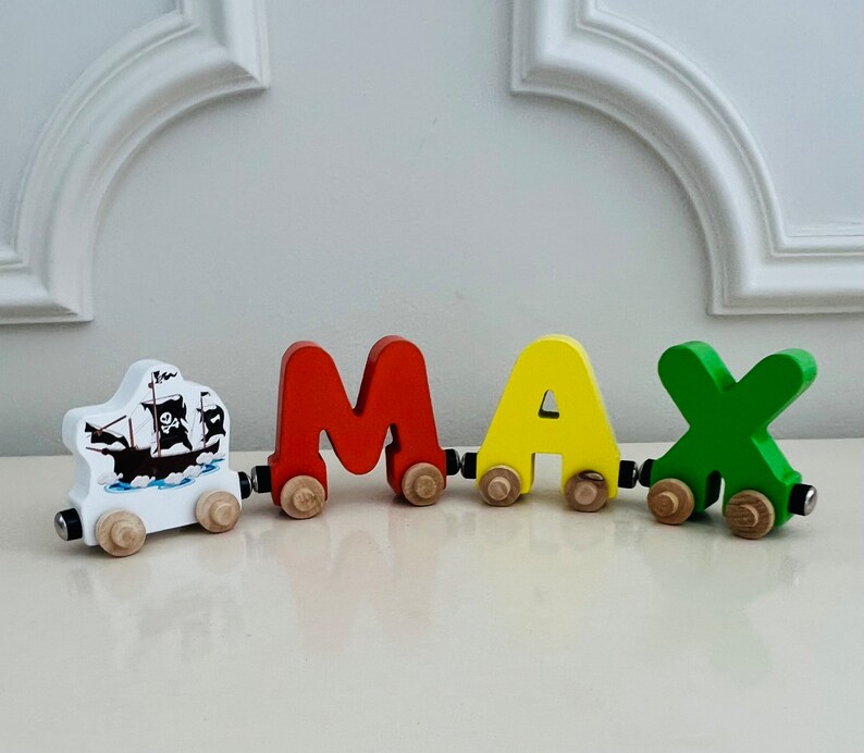 Build Your Own Train With a Pirate Ship. Personalized Wooden - Etsy
