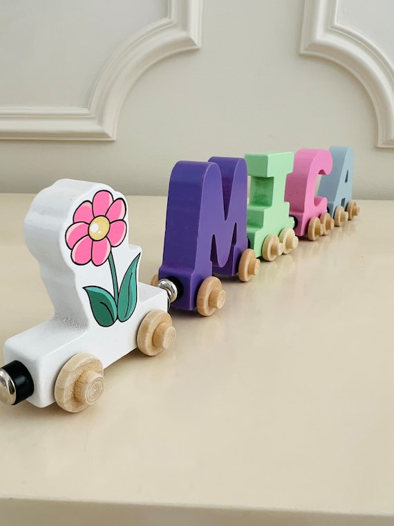 Build Your Own Train With a Pink Daisy Flower. Personalized - Etsy