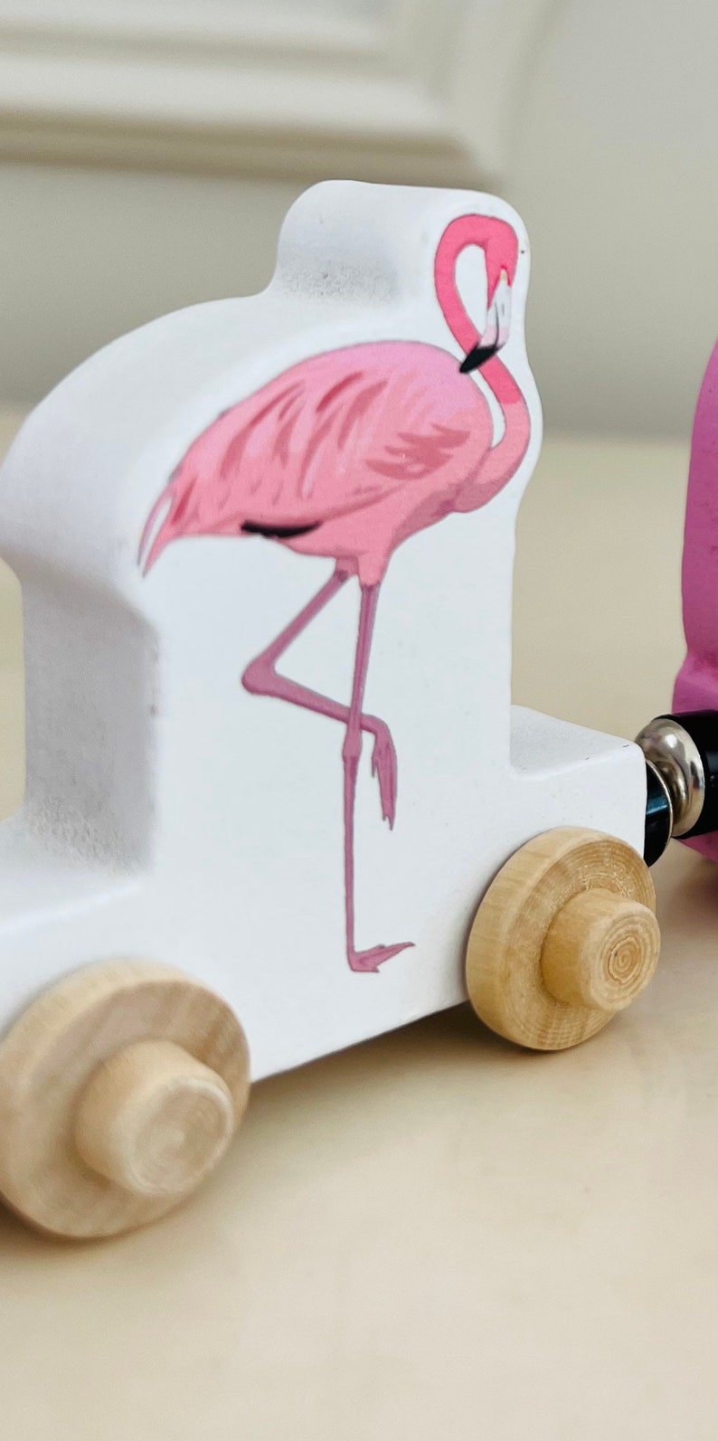 Build Your Own Train Pink Flamingo. Personalized Wooden - Etsy