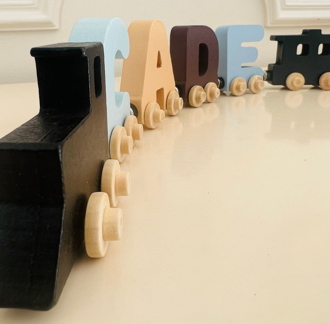 Build Your Own Train With Our Neutral Blues Train. Personalized Wooden ...