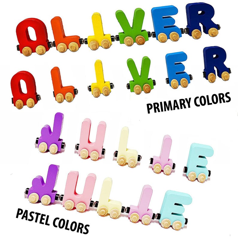 Personalized Wooden Name Train, Custom Name Train, Montessori Toddler ...