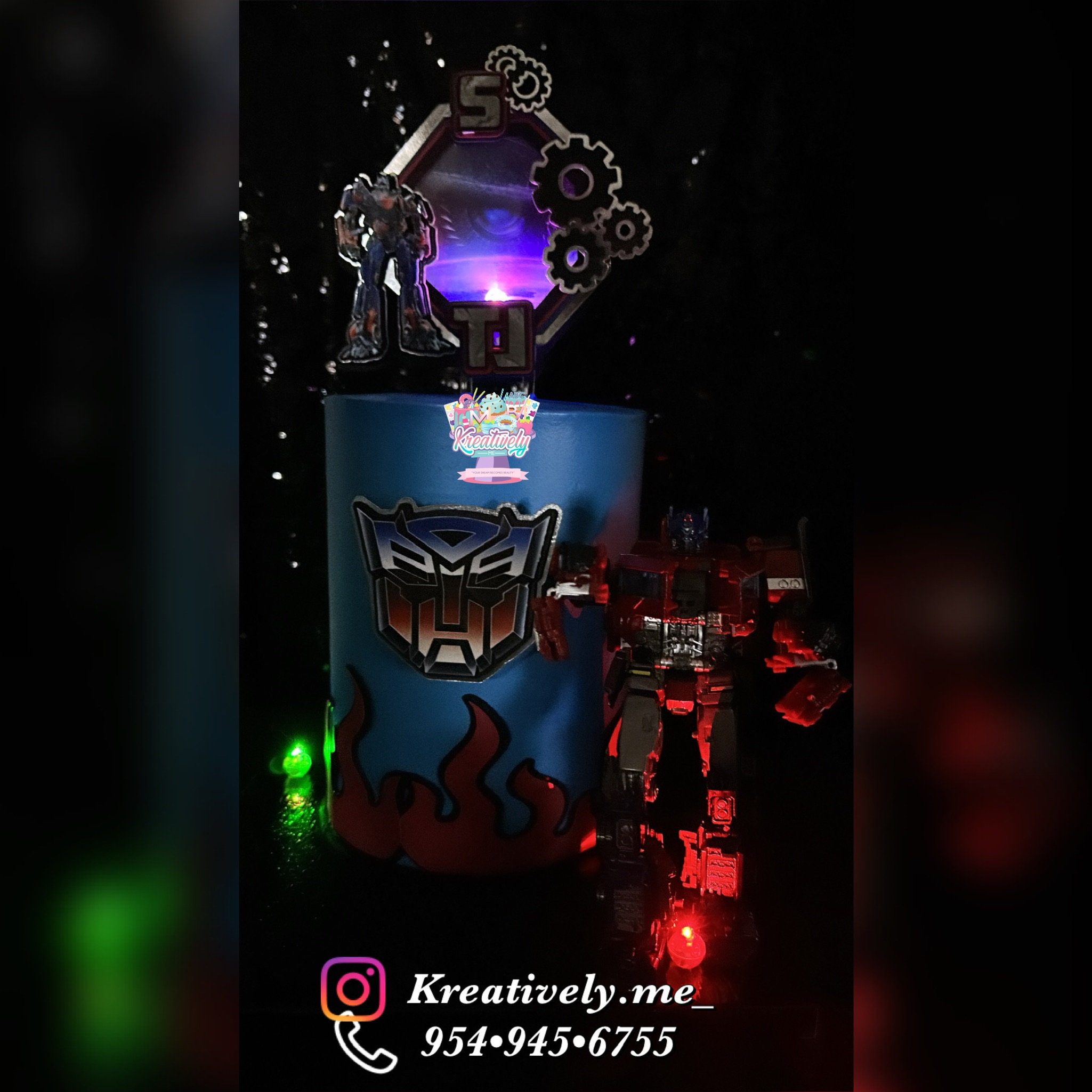 Transformers Light up Cake Topper - Etsy