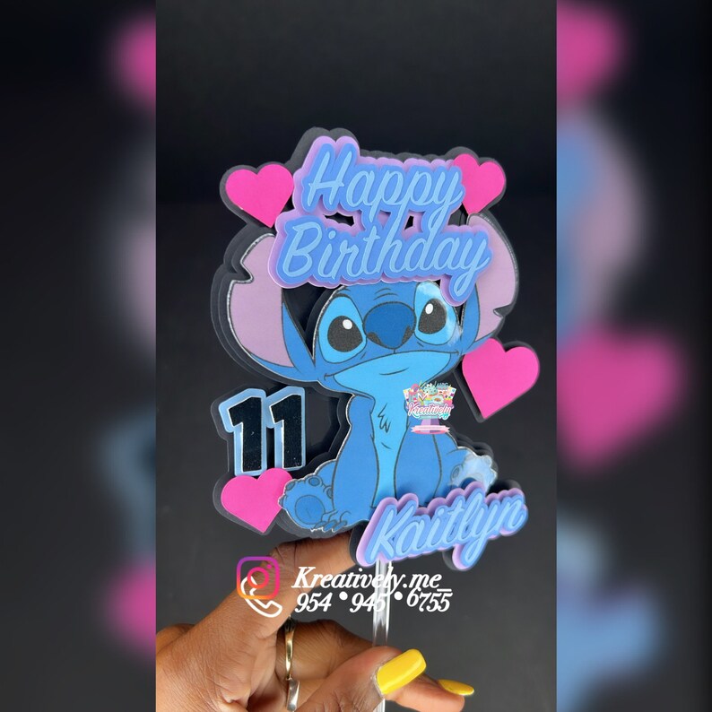 Stitch Cake Topper - Etsy
