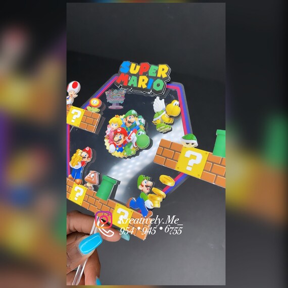 Super Mario cake topper | Etsy