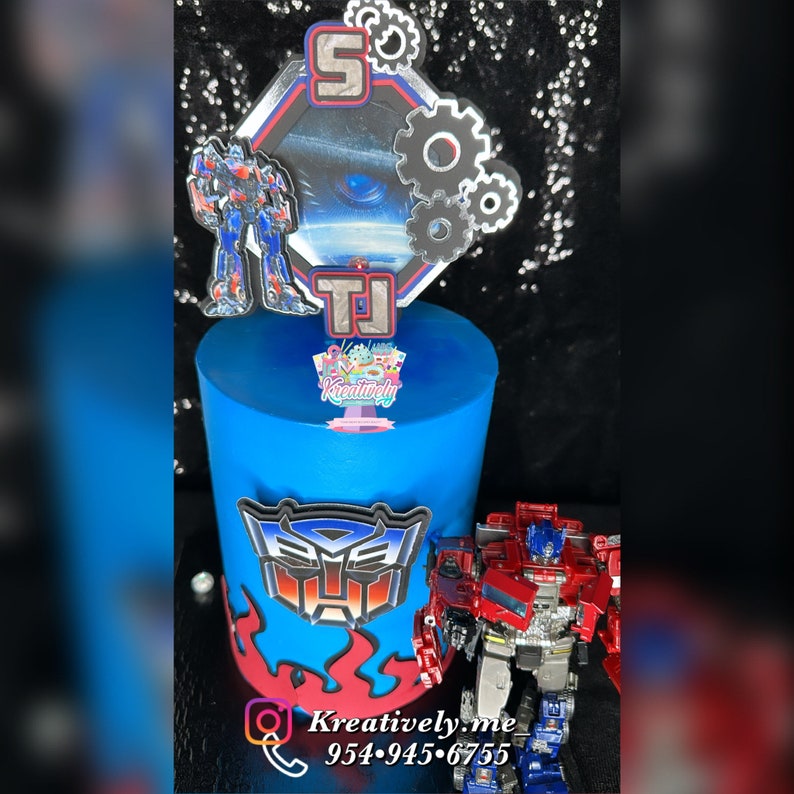 Transformers Light up Cake Topper - Etsy