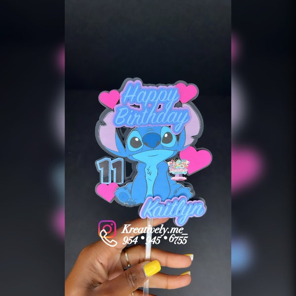 Lilo and Stitch Cake Topper Printable - Etsy