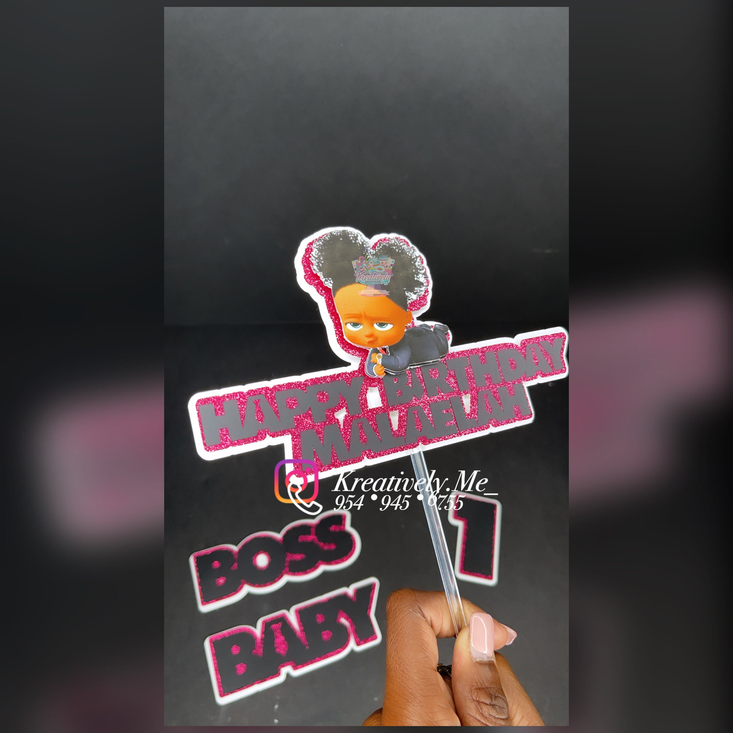 Boss Baby Cake Topper With Cake Props - Etsy