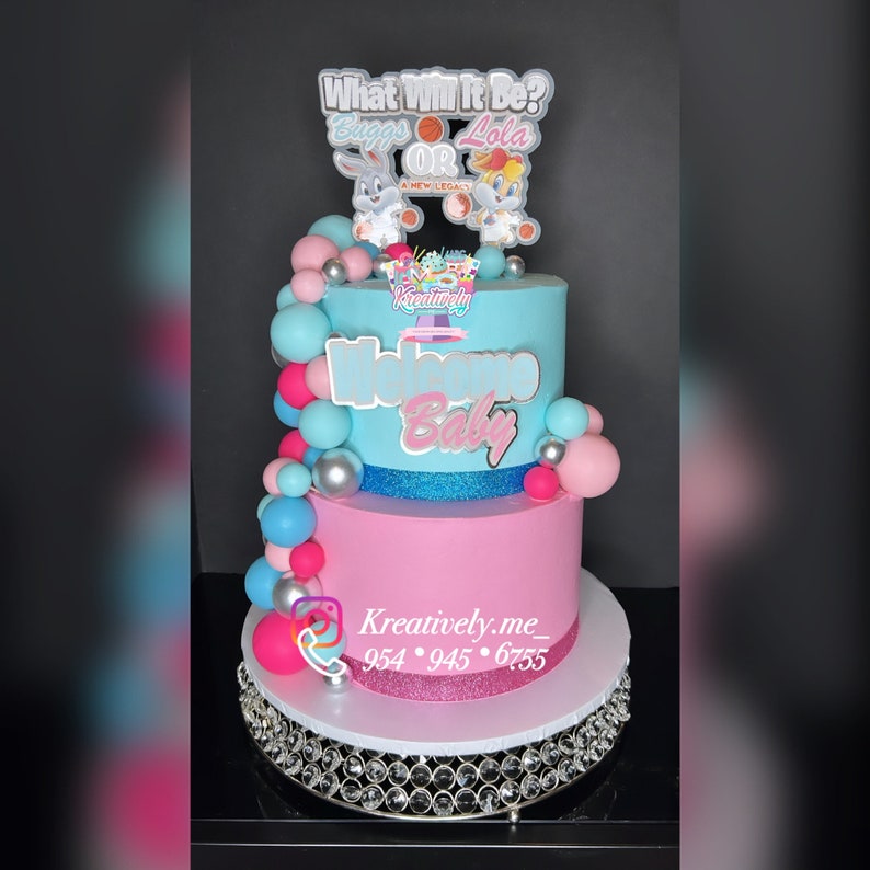 Space Jam Gender Reveal Cake Topper - Etsy Australia