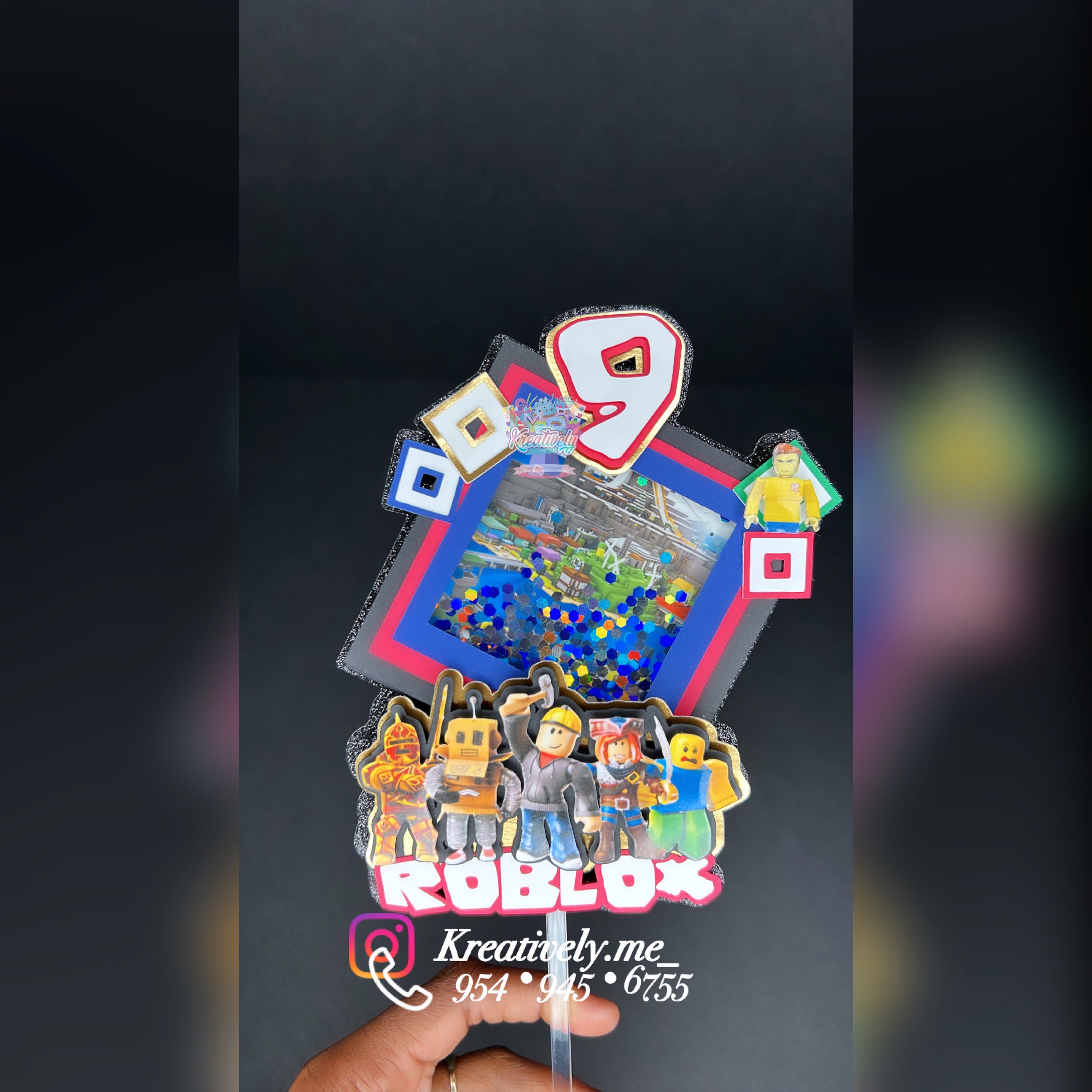 Roblox Shaker Cake Topper - Etsy