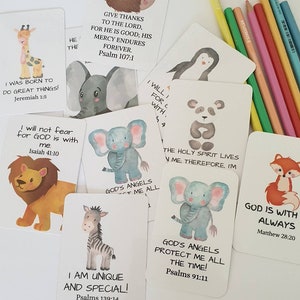 Printable Kids Affirmation Cards, Affirmation Cards, Scripture Note ...