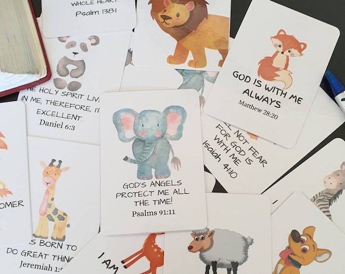 Set of 20 Scripture Cards Bible Verse Cards Printed & | Etsy