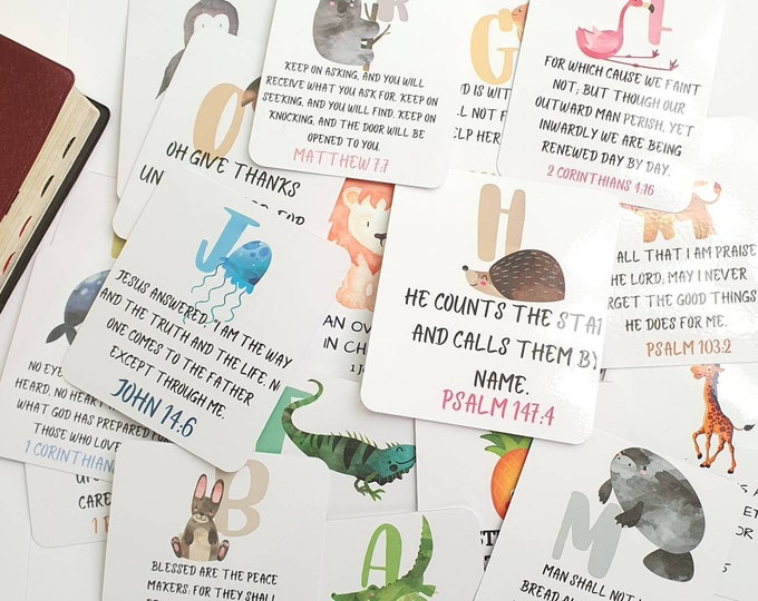 Set of 20 Scripture Cards Bible Verse Cards Printed & | Etsy