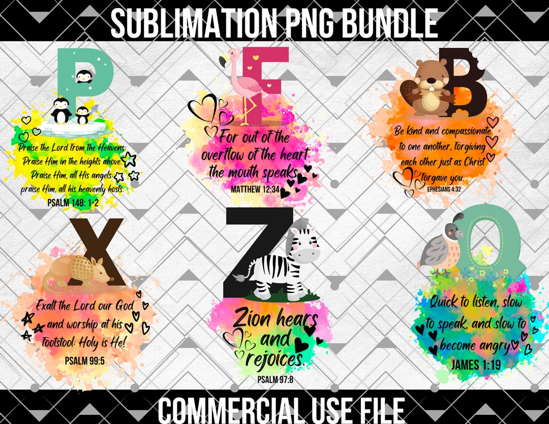 Scripture Png, Bible Png, Christian Kids Sublimation, Penguin Zebra ...