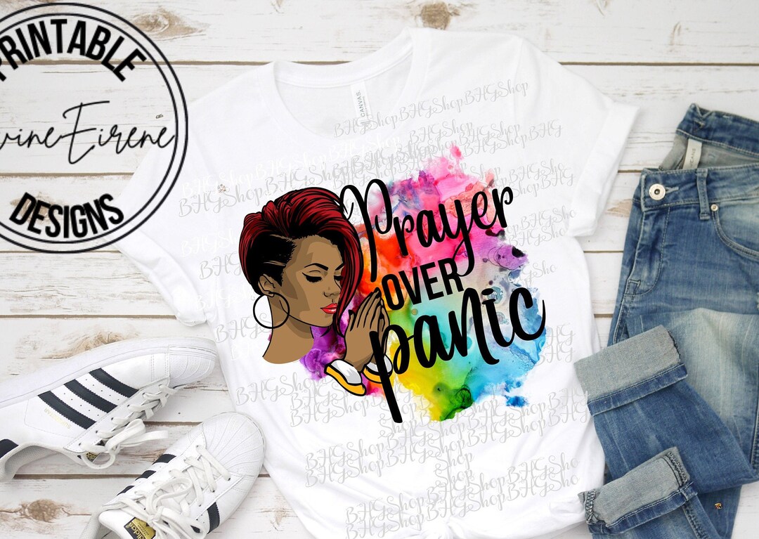 Prayer Over Panic, Religious Png, Sublimation Designs, Christian Png ...