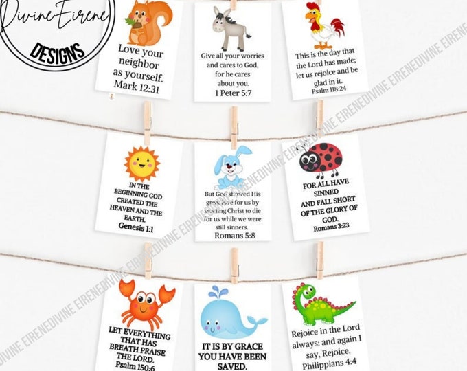 Set of 20 Scripture Cards Bible Verse Cards Printed & | Etsy