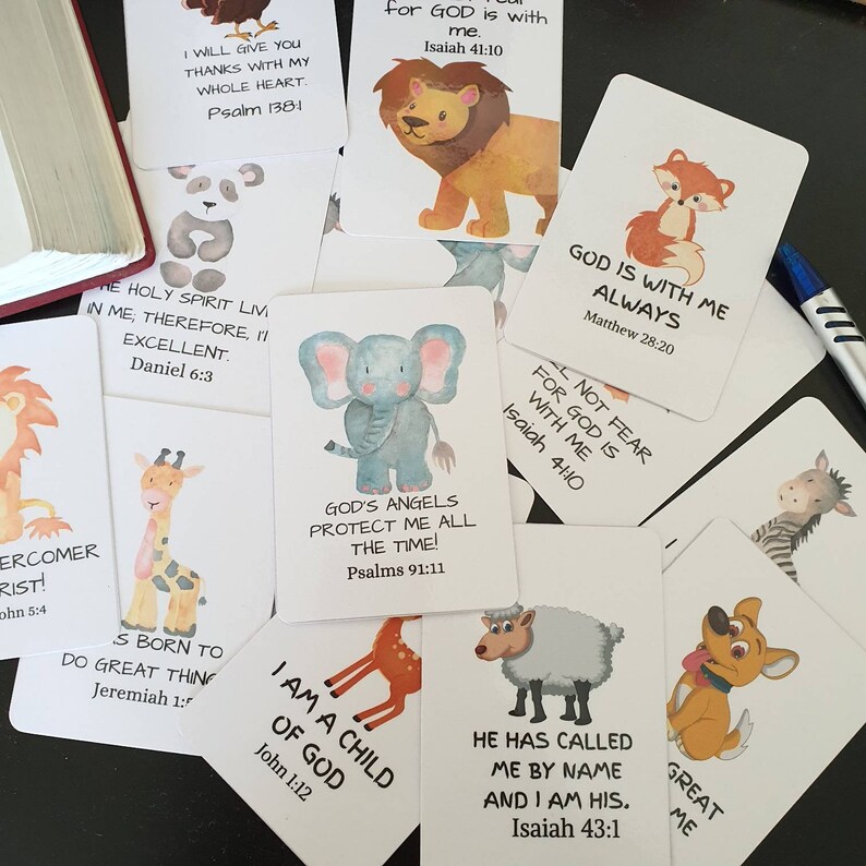 Printable Kids Affirmation Cards Affirmation Cards Scripture - Etsy