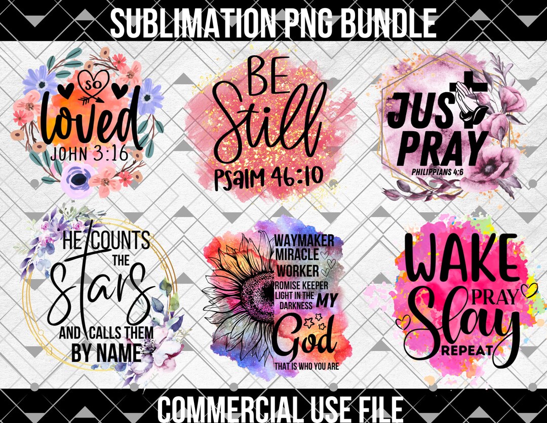 Religious Png, Bible Verse Bundle Png, Christian Designs, Sublimation ...