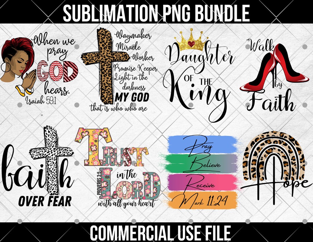 Sublimation Christian Design, Faith Over Fear, Christian Png, Bible ...