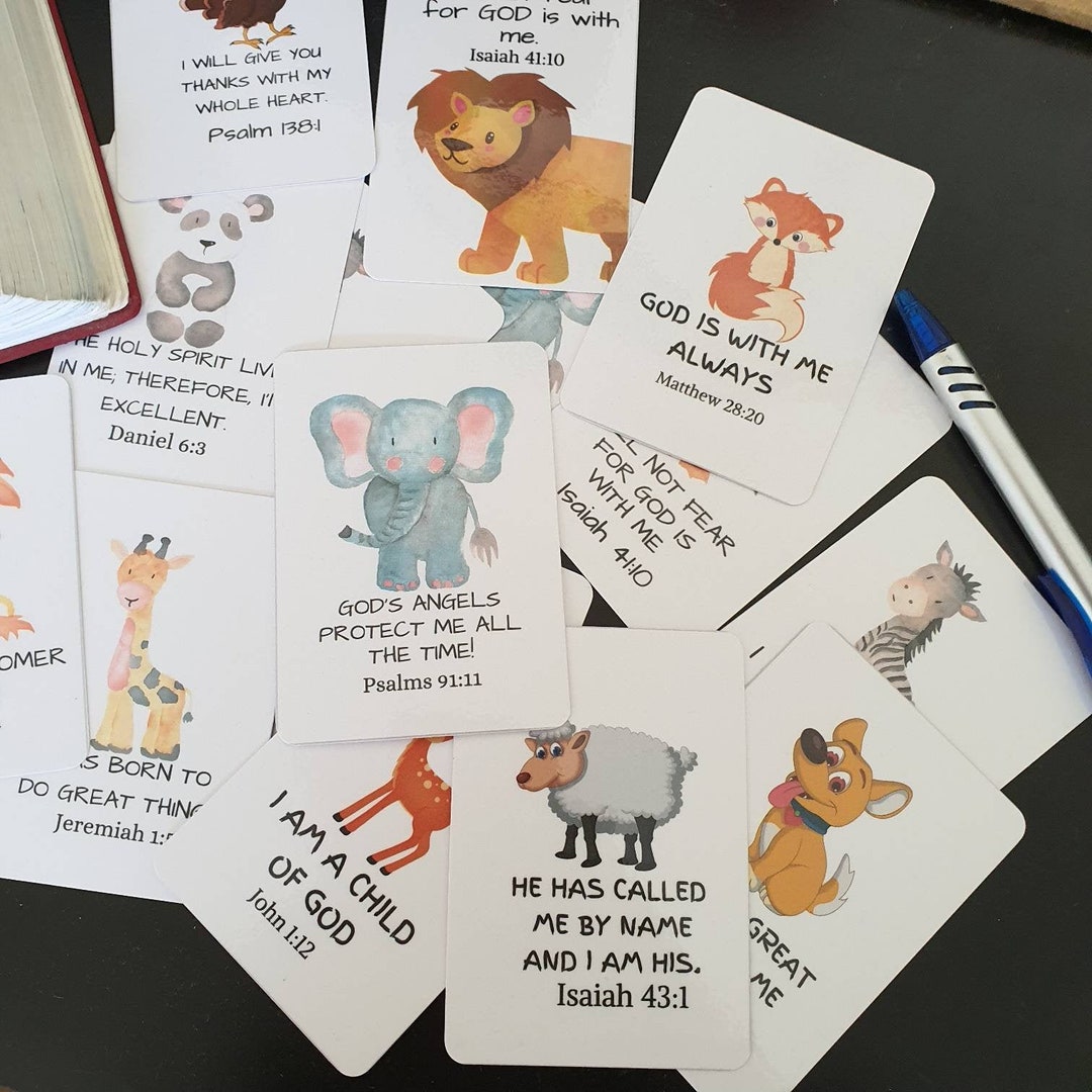 Printable Kids Affirmation Cards, Affirmation Cards, Scripture Note ...