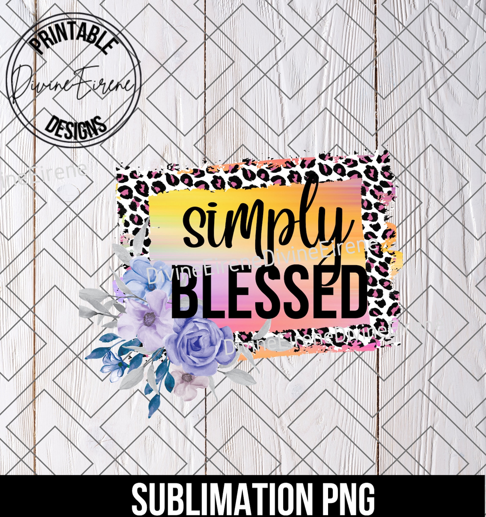 Simply Blessed Pink Leopard Png Blessed Png Printable Png - Etsy UK