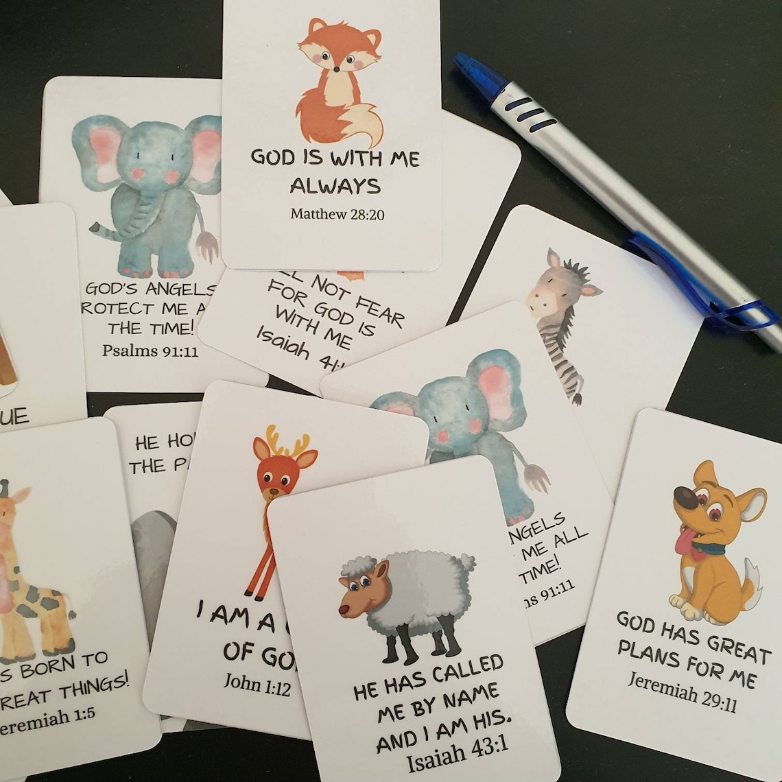 Printable Kids Affirmation Cards, Affirmation Cards, Scripture Note ...