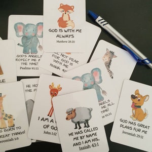 Printable Kids Affirmation Cards, Affirmation Cards, Scripture Note ...