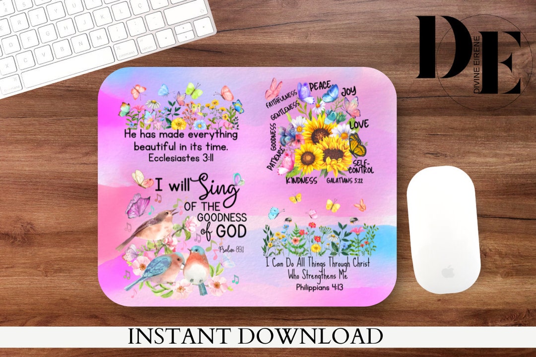 Mousepad Designs, Scripture Png, Mousepad Sublimation, Flower Mousepad ...