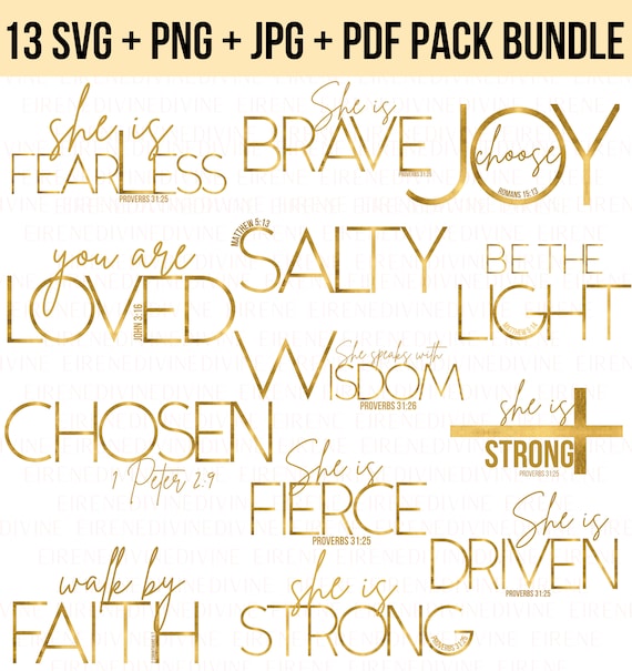 Scripture Svg Bundle Bible Verse Svg Faith Svg Religious | Etsy