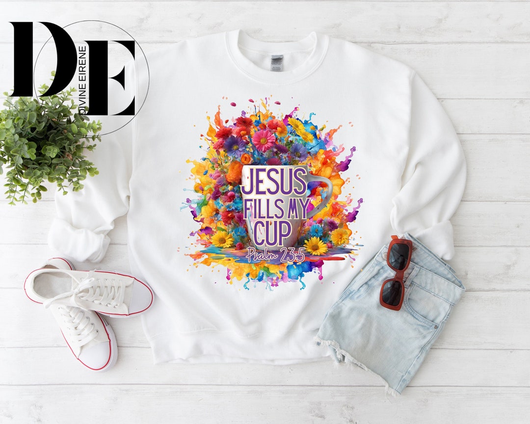 Jesus Fills My Cup Png, Psalm 23:5 Png, Christian Png, Bible Verse Png ...