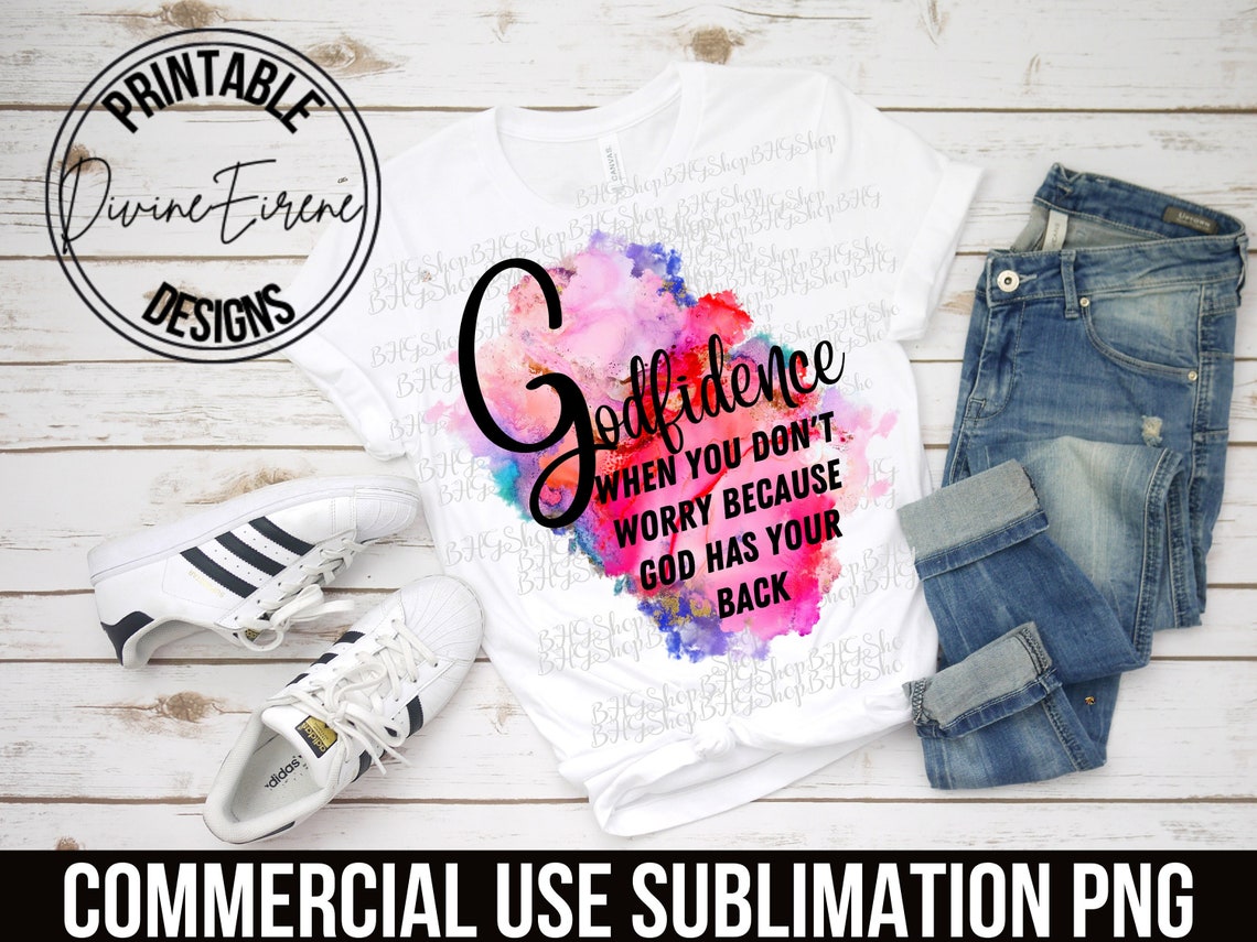 Bible Png, Godfidence Png, Watercolor Png, Sublimation Designs, Png ...