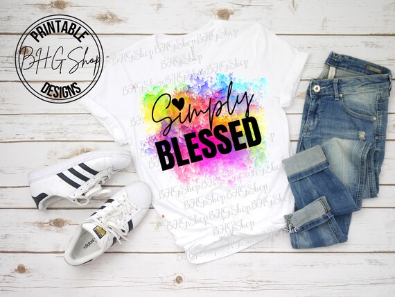 Blessed Png Simply Blessed Sublimation Christian Png - Etsy