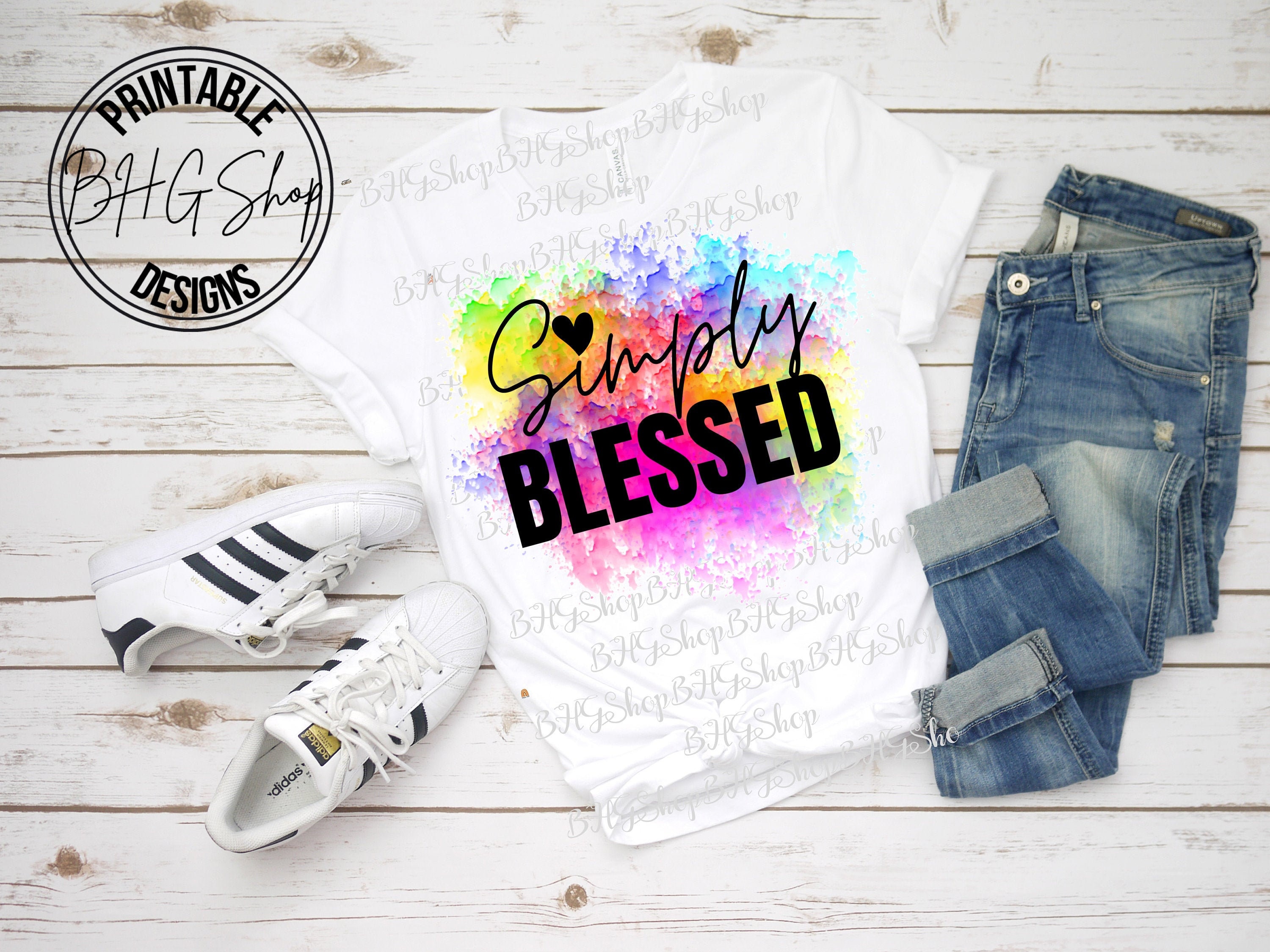 Blessed Png Simply Blessed Sublimation Christian Png | Etsy