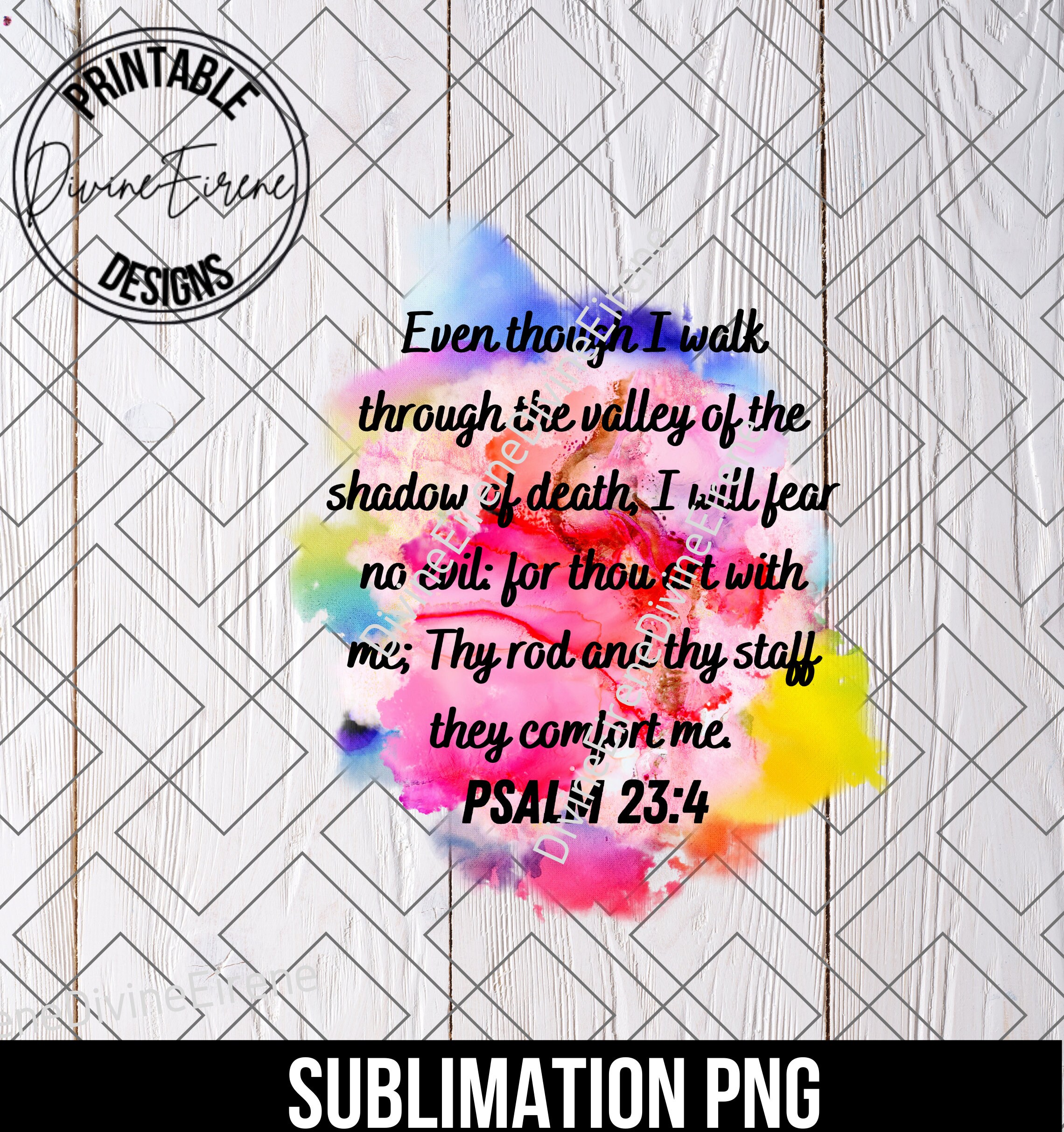 Psalm 23 Png Sublimation Prints Religious Png Bible Verse - Etsy