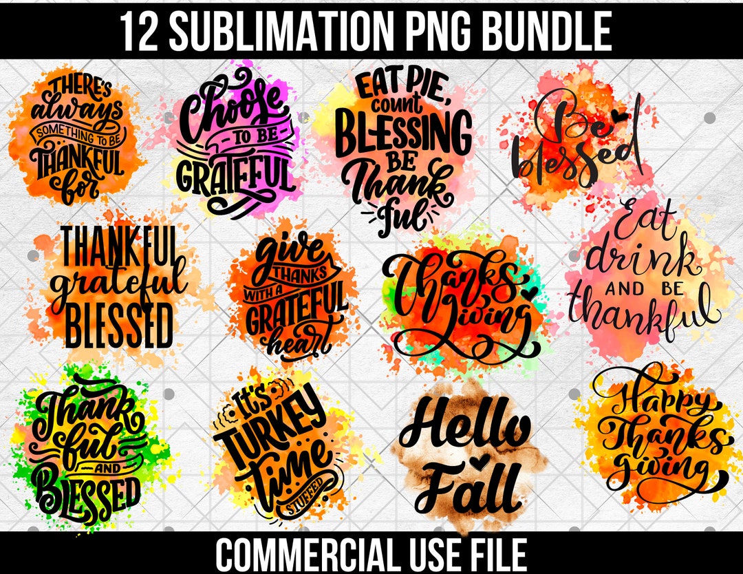 Thanksgiving Bundle, Blessed Png, Be Thankful, Hello Fall, Fall Shirts ...