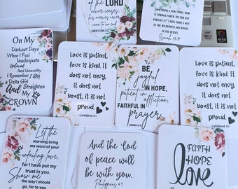 Set of 20 Scripture Cards Bible Verse Cards Printed & - Etsy