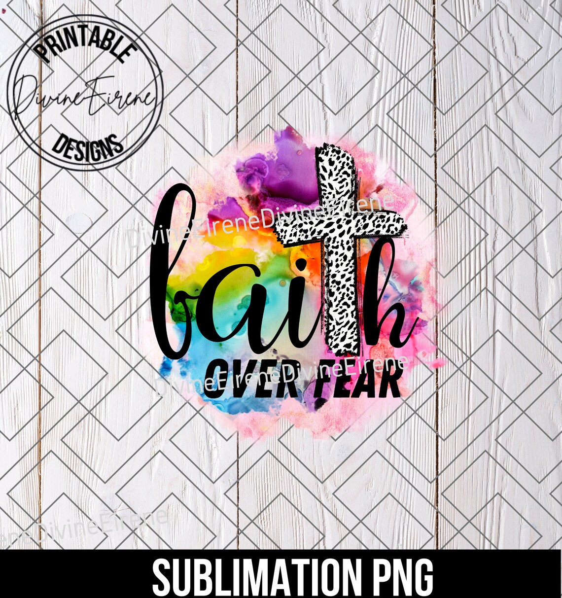 Faith Over Fear Faith Sublimation Christian Png Cross Png - Etsy