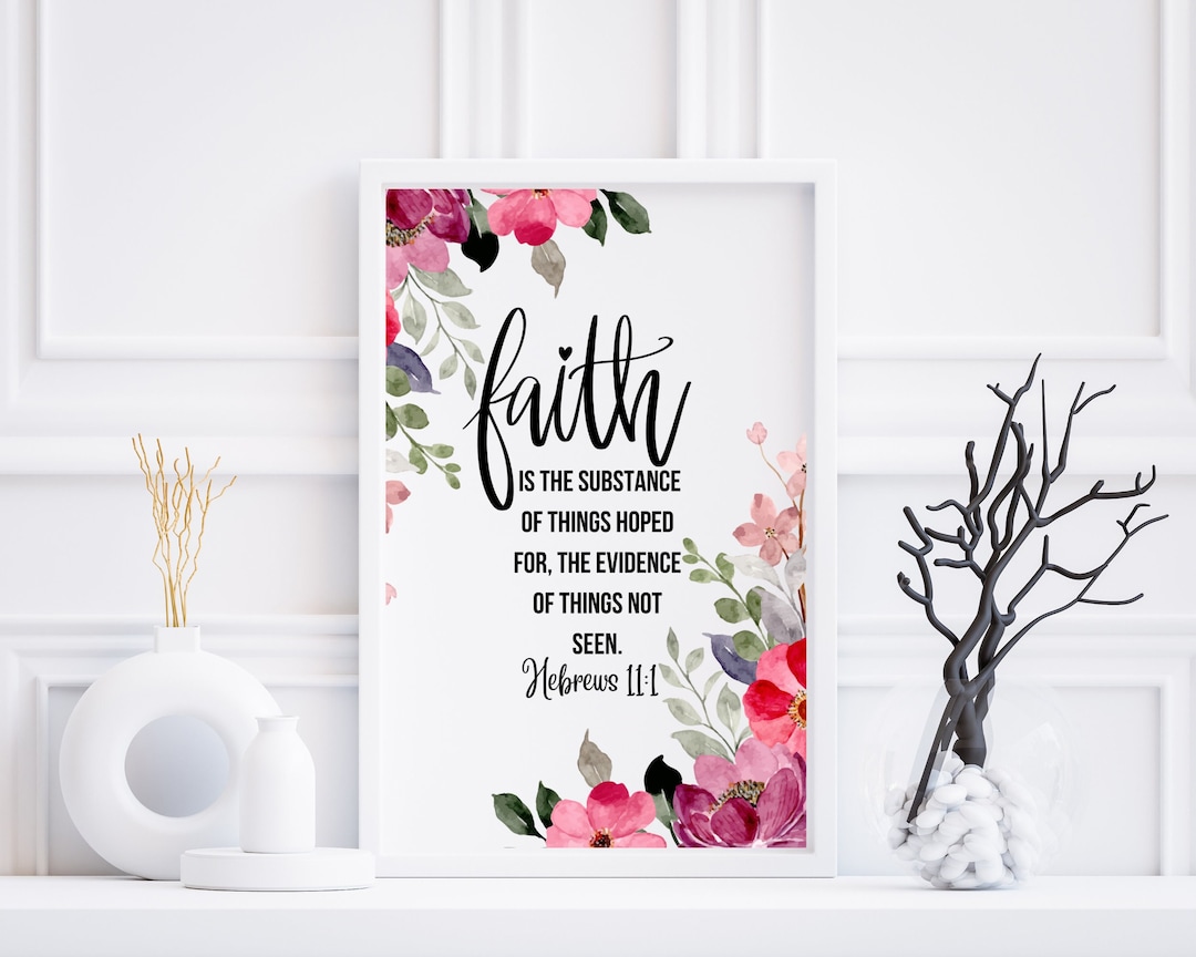 Faith Wall Art, Scripture Printable, Modern Bible Quote, Scripture Wall ...