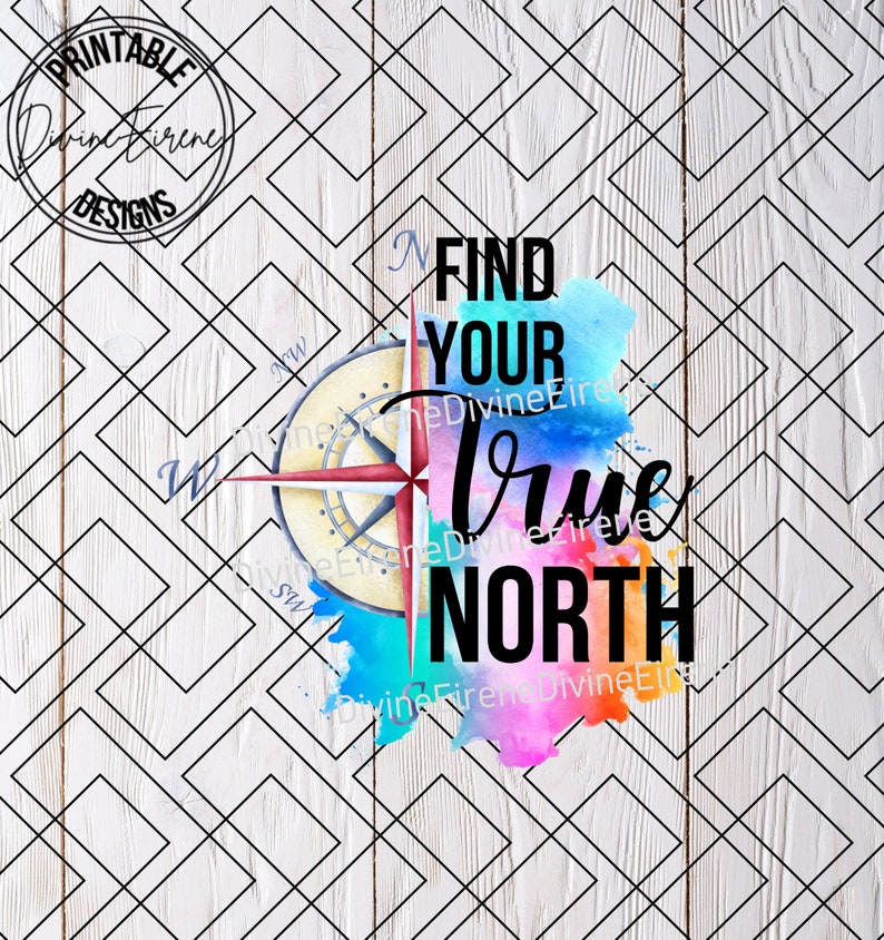 Compass Png, Find Your True North, Sublimation Compass Design, Png ...