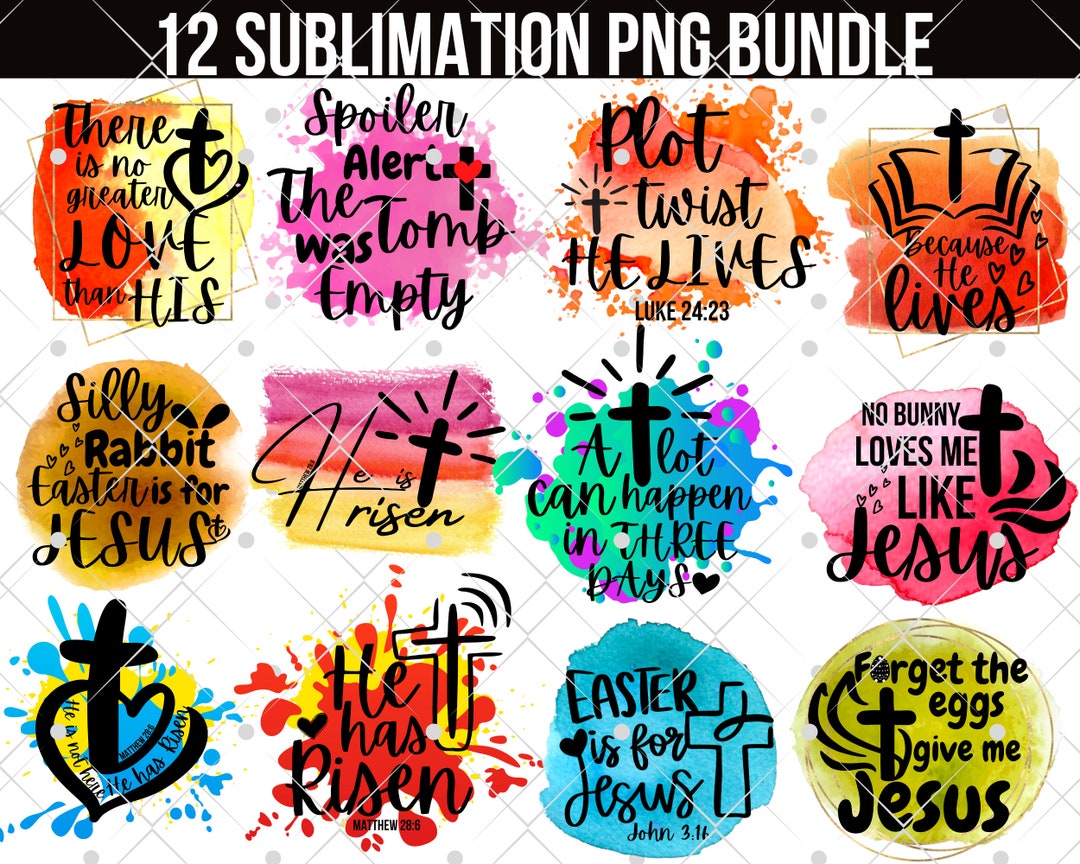 Tshirt Design Bundle, Sublimation Bundle, Christian Easter Bundle ...