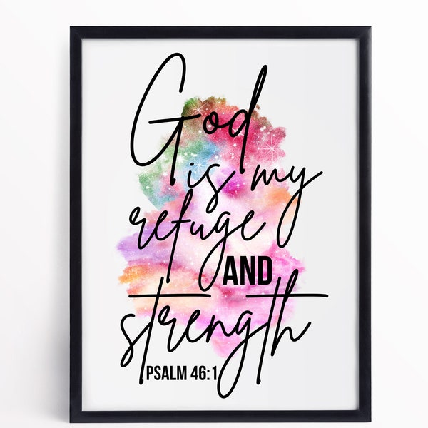 Psalm 46:1 Wall Art - Etsy