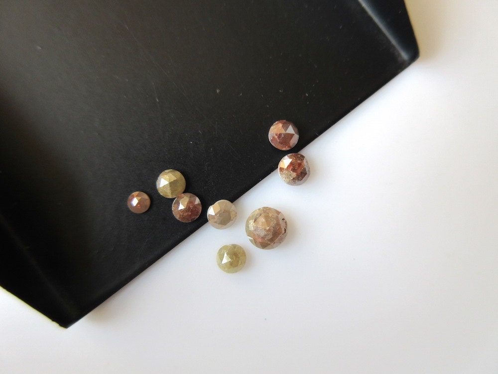 Rose Cut Diamond Loose, Rough Diamond Rose Cut, Red Raw Diamond ...