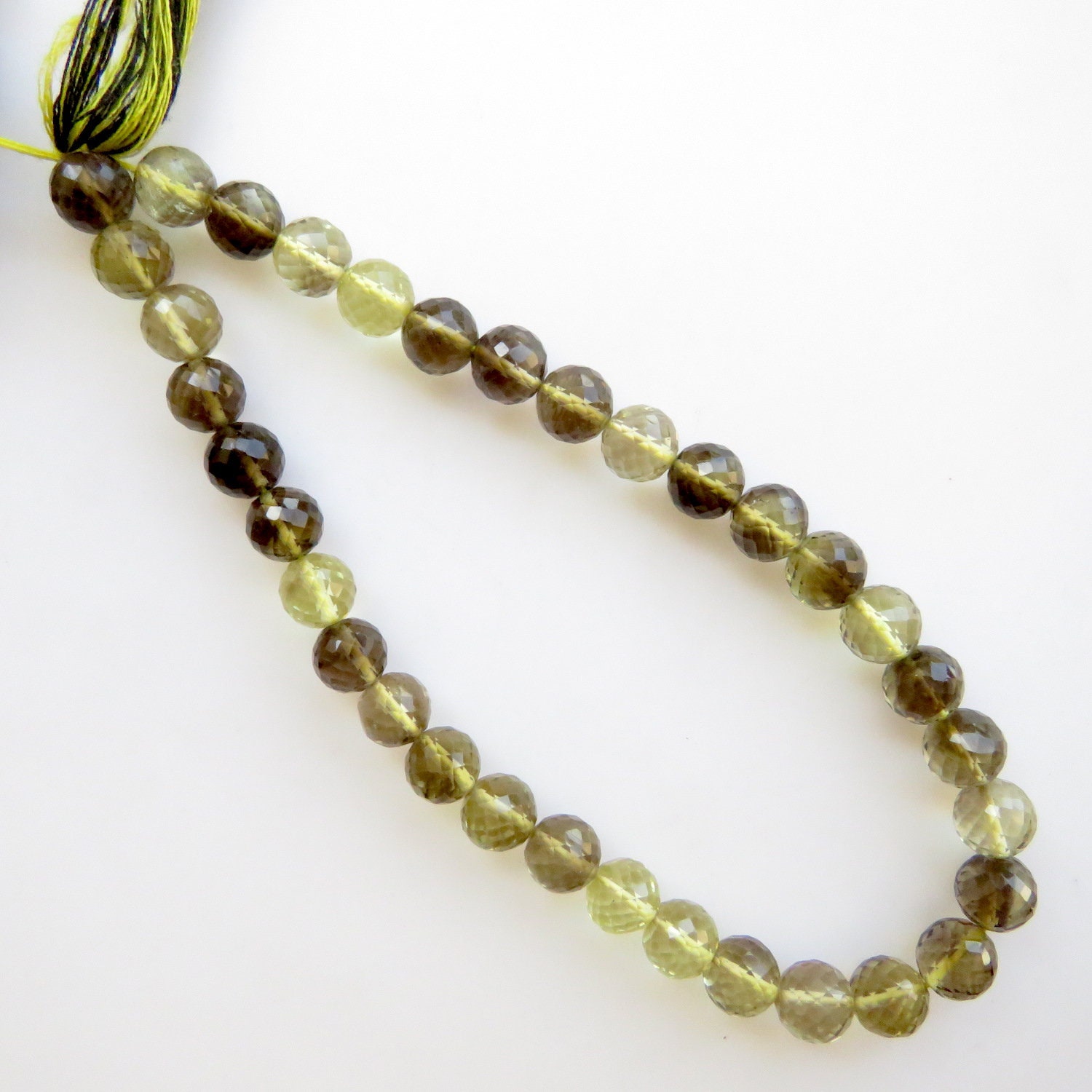 Bi Color Shaded Two Tone Yellow Brown Quartz Faceted Round - Etsy
